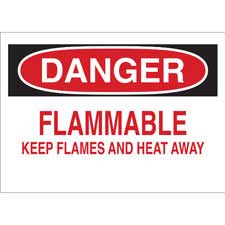 DANGER Flammable Keep Flames And Heat Away Sign | Brady | BradyCanada.ca