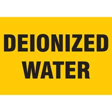 Deionized Water Labels - Brady Part: 7253PLS | Brady | BradyID.com