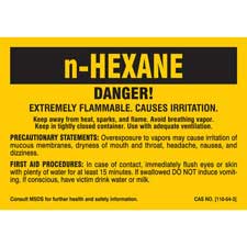n-Hexane Danger Labels - Brady Part: 7271QLS | Brady | BradyCanada.ca