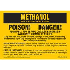 Methanol Poison Danger Labels - Brady Part: 7282RLS | Brady | BradyID.com