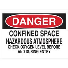 DANGER Confined Space Hazardous Atmosphere Sign | Brady | BradyCanada.ca