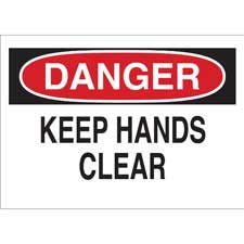 DANGER Keep Hands Clear Sign | Brady | BradyCanada.ca