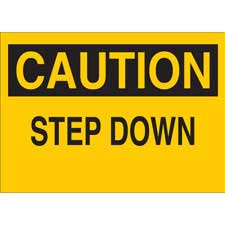 CAUTION Step Down Sign | Brady | BradyID.com