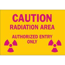 CAUTION Radiation Area Authorized Entry Only Sign | Brady | BradyID.com.sg