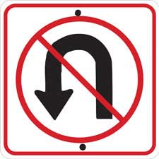 No U-Turn Picto Sign - Brady Part: 75066 | Brady | BradyID.com