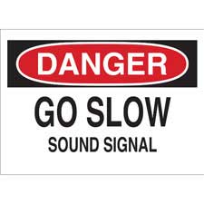 DANGER Go Slow Sound Al Sign | Brady | BradyID.com