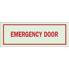 BradyGlo Emergency Door Sign - Brady Part: 80272 | Brady | BradyCanada.ca