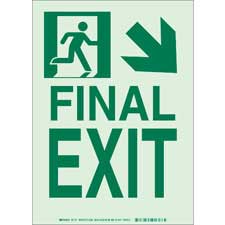 BradyGlo Final Exit Sign | Brady | BradyID.com
