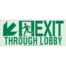 Exit Through Lobby Sign - Brady Part: 81826 | Brady | BradyCanada.ca