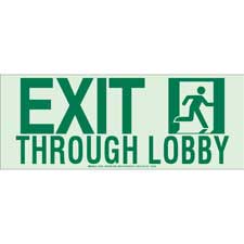 BradyGlo Exit Through Lobby Sign | Brady | BradyID.com