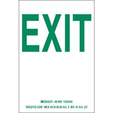 BradyGlo Exit Signs - Brady Part: 81865 | Brady | BradyID.com