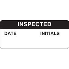 INSPECTED DATE: INITIALS: Write-on Inspection Labels - Brady Part ...