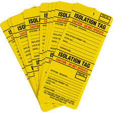 Isolation Tag - Brady Part: 833762 | Brady | BradyID.com.sg