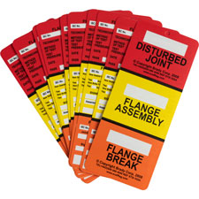 Flange Testing 3 Part Tag - Brady Part: 833764 | Brady | BradyID.com