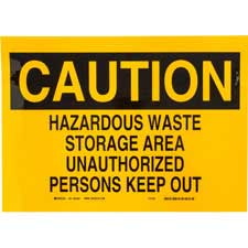 CAUTION Hazardous Waste Sign - Brady Part: 84304 | Brady | BradyCanada.ca