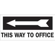 Brady Part: 84652 | This Way To Office Sign | BradyID.com