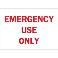 Emergency Use Only Sign | Brady | BradyCanada.ca