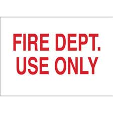 Fire Dept Use Only Sign - Brady Part: 25710 | Brady | BradyCanada.ca