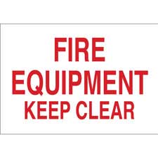 Fire Equipment Keep Clear Sign | Brady | BradyID.com