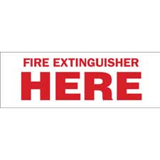 Fire Extinguisher Here Sign | Brady | BradyID.com