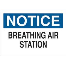 NOTICE Breathing Air Station Sign | Brady | BradyCanada.ca