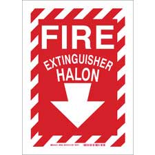 Fire Extinguisher Halon Sign | Brady | BradyCanada.ca