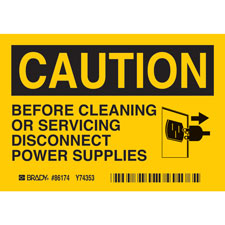 Etiquetas - CAUTION Before Cleaning or Servicing Disconnect Power ...
