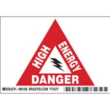 HIGH ENERGY DANGER Labels - Brady Part: 86198 | Brady | BradyCanada.ca