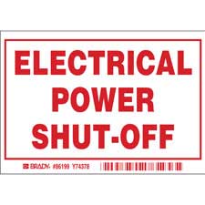 ELECTRICAL POWER SHUT-OFF Labels - Brady Part: 86199 | Brady | BradyID.com