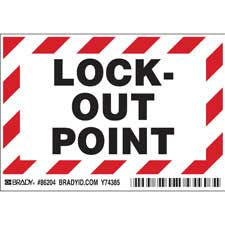 LOCK-OUT POINT Labels - Brady Part: 86204 | Brady | BradyID.com.sg
