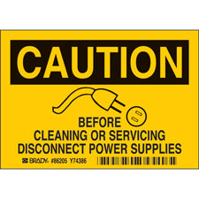 CAUTION Before Cleaning or Servicing Disconnect Power Supplies Labels ...