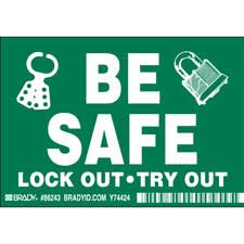 BE SAFE LOCK OUT-TRY OUT Labels - Brady Part: 86243 | Brady ...