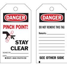 Brady Part: 86469 | Accident Prevention Tags - PINCH POINT STAY CLEAR ...