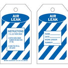 Air Leak Inspection Tags | Brady | BradyCanada.ca