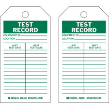 Brady Part: 86451 | Test Record Inspection Tags | BradyID.com