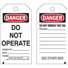Accident Prevention Tags - DO NOT OPERATE | Brady | BradyID.com.sg
