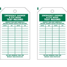 Brady Part: 86508 | Emergency Shower and Eye Wash Inspection Tags ...