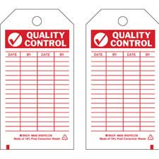 Tarjetas de inspección - Quality Control | Brady | BradyID.com.mx