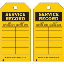 Brady Part: 86570 | Service Record Inspection Tags | BradyID.com