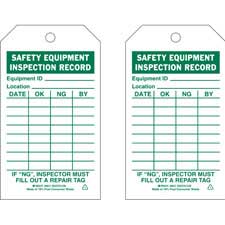 Brady Part: 86722 | Tarjetas - Safety Equipment Inspection Record ...