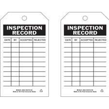 Inspection Record Tags - Brady Part: 86565 | Brady | BradyCanada.ca