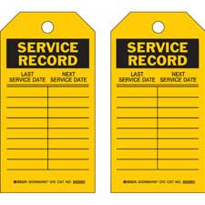 Brady Part: 86680 | Service Record Inspection Tags | BradyID.com