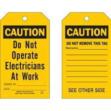 Brady Part: 86712 | Accident Prevention Tags - Do Not Operate ...