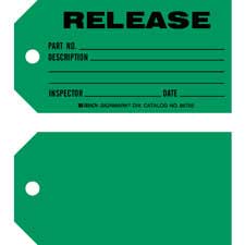 RELEASE Production Tag - Brady Part: 86755 | Brady | BradyID.com