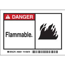 DANGER FLAMMABLE Labels - Brady Part: 86801 | Brady | BradyCanada.ca