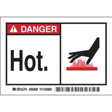DANGER Hot Labels - Brady Part: 86808 | Brady | BradyCanada.ca