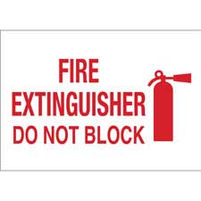 Fire Extinguisher Do Not Block Sign - Brady Part: 90371 | Brady ...