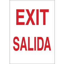 Bilingual Exit Sign | Brady | BradyCanada.ca