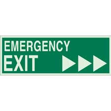 BradyGlo EMERGENCY EXIT Sign - Brady Part: 90923 | Brady | BradyID.com