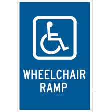 Brady Part: 91363 | Wheelchair Ramp Sign | BradyID.com